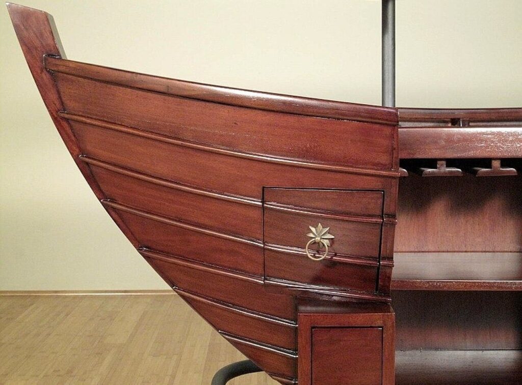 Rare Mahogany Pirate Ship Boat Cocktail Bar – WNL56 – WoodnLuxury Canada