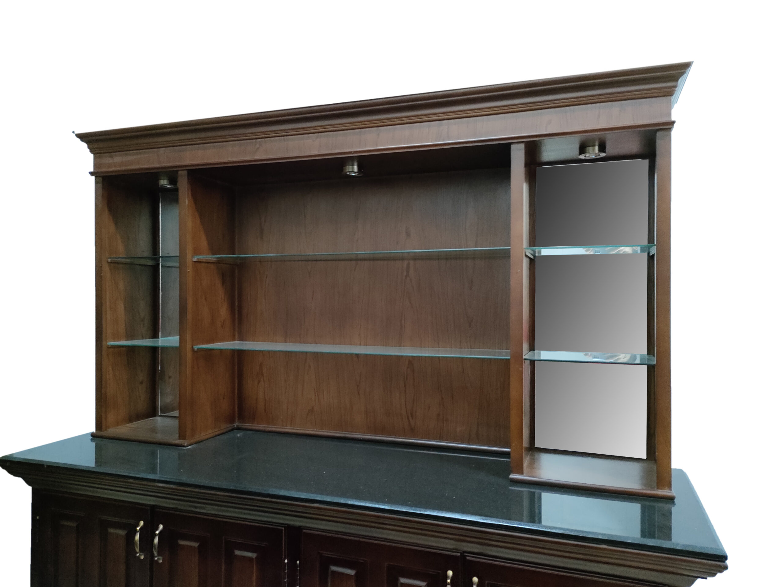 Contemporary Walnut Bar with Overhang – WNL123 – WoodnLuxury Canada